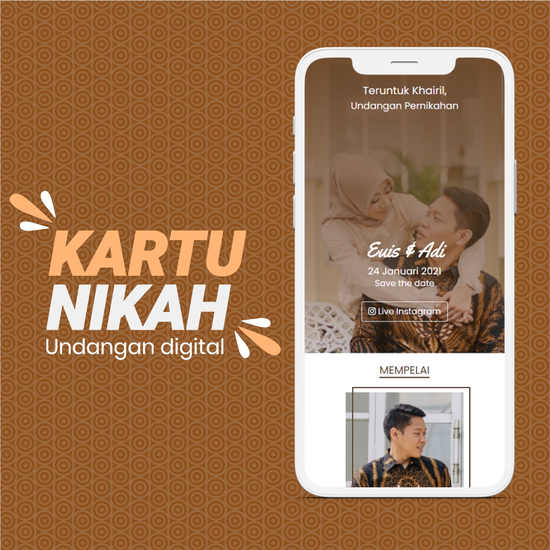 Undangan Pernikahan Elegan Digital Murah - Kartunikah.com