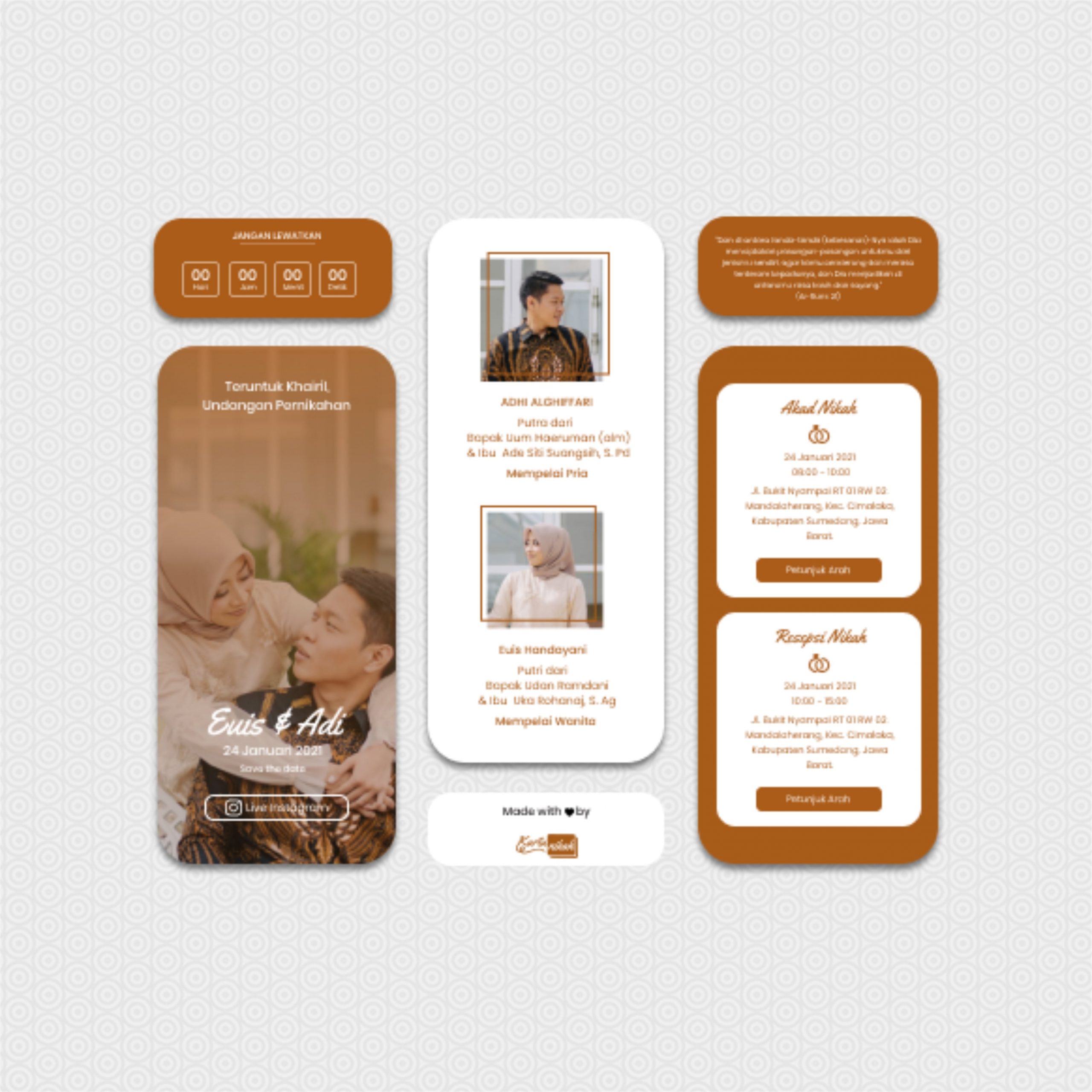 Contoh Undangan Pernikahan Online Terbaru 2021 - Kartunikah.com
